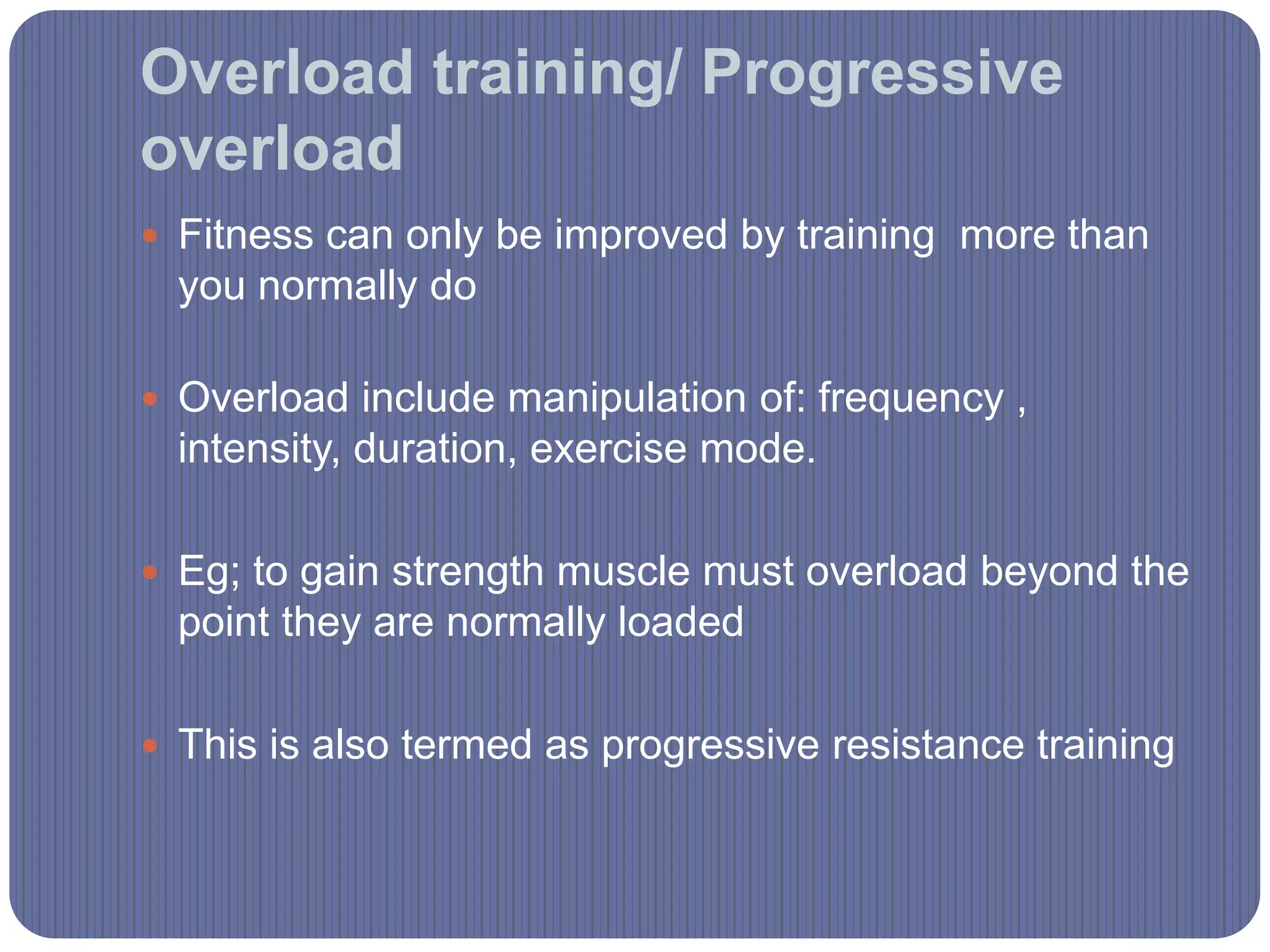 Principles of exercise training and application | PPTX