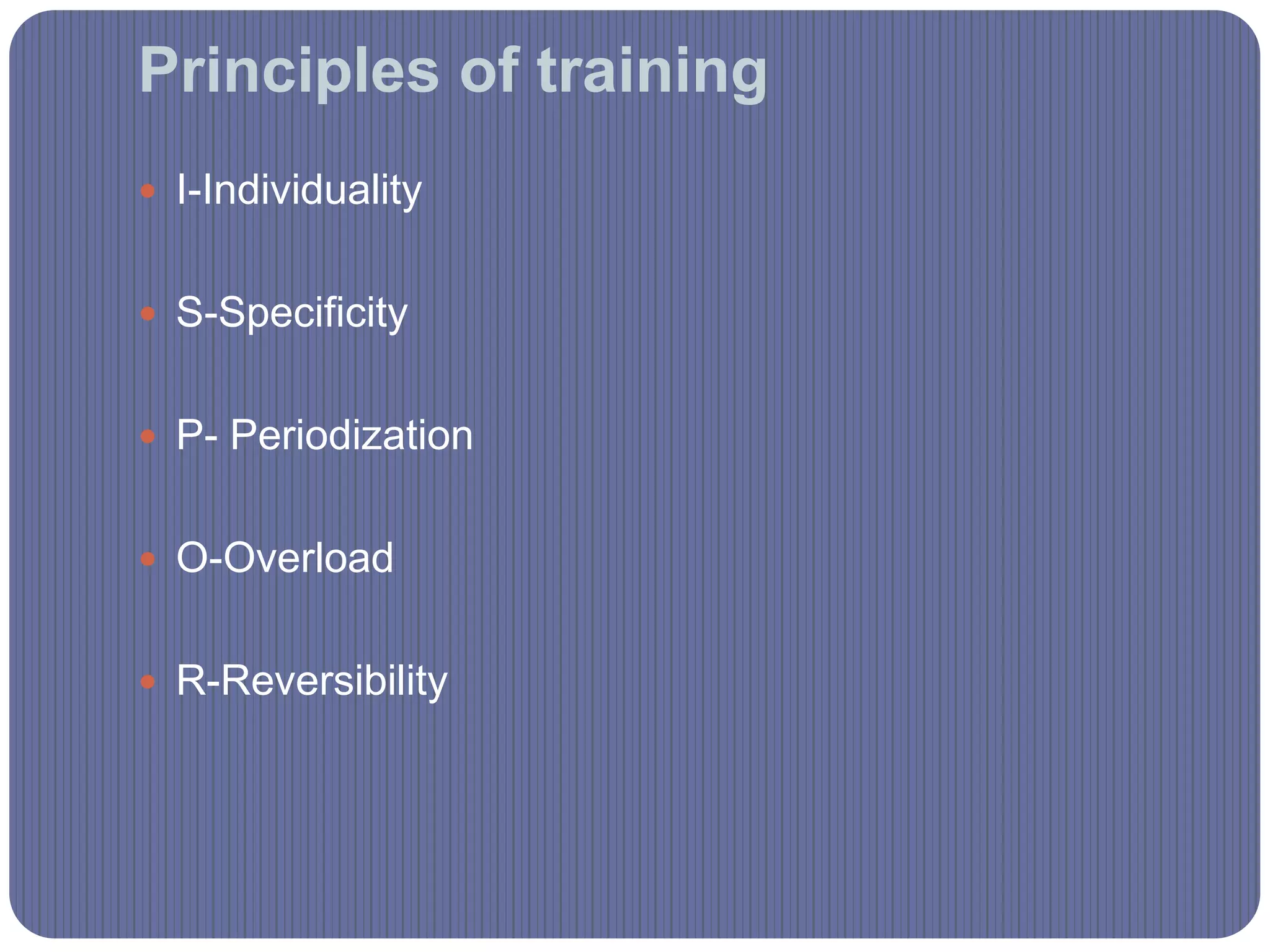 Principles of exercise training and application | PPTX