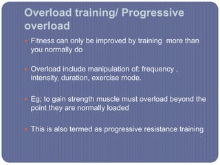 Principles of exercise training and application | PPTX