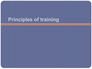 Principles of exercise training and application | PPTX