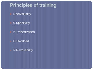 Principles of exercise training and application | PPTX