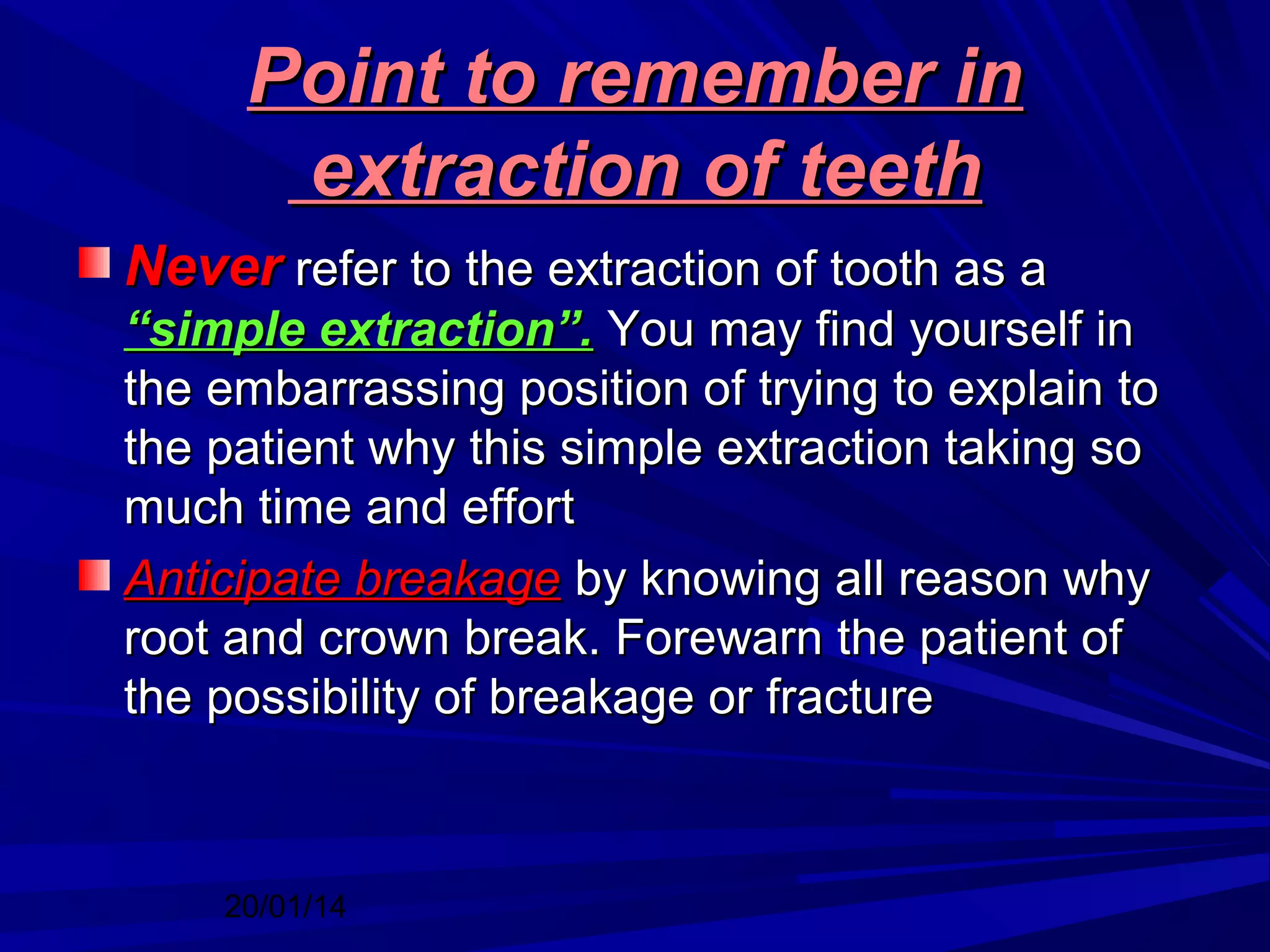 Principles of Exodontia | PPT