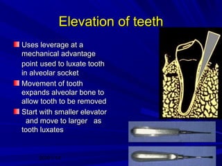 Principles of Exodontia | PPT
