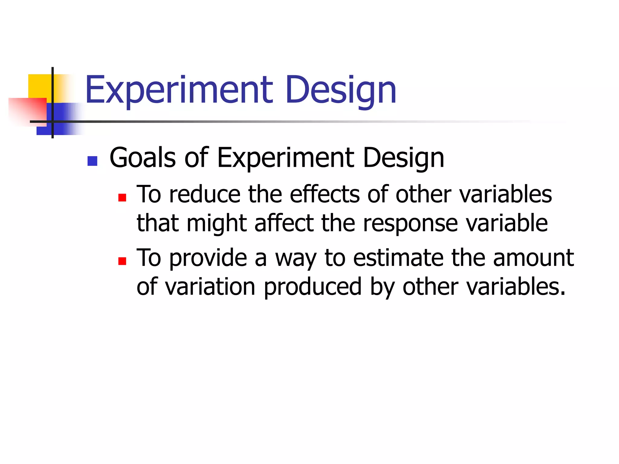 Principles of experimental design | PPT