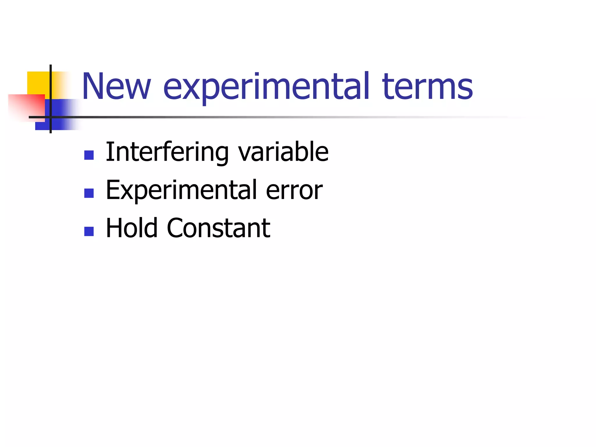 Principles of experimental design | PPT