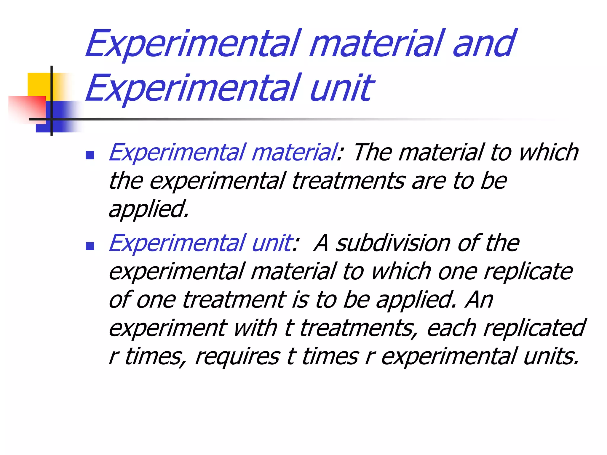 Principles of experimental design | PPT