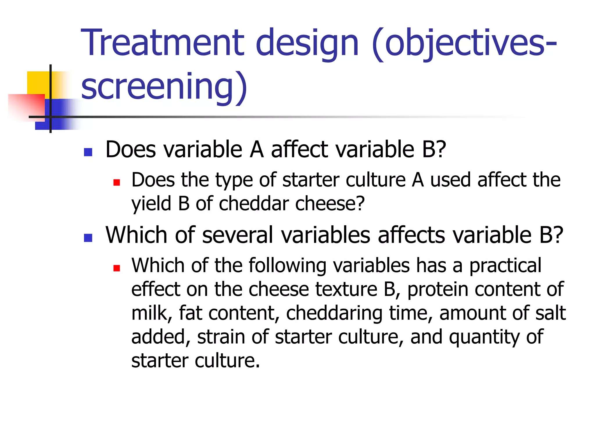 Principles of experimental design | PPT