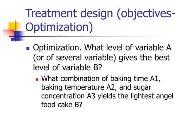 Principles of experimental design | PPT