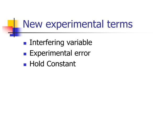 Principles of experimental design | PPT
