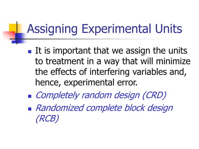 Principles of experimental design | PPT