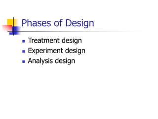 Principles of experimental design | PPT