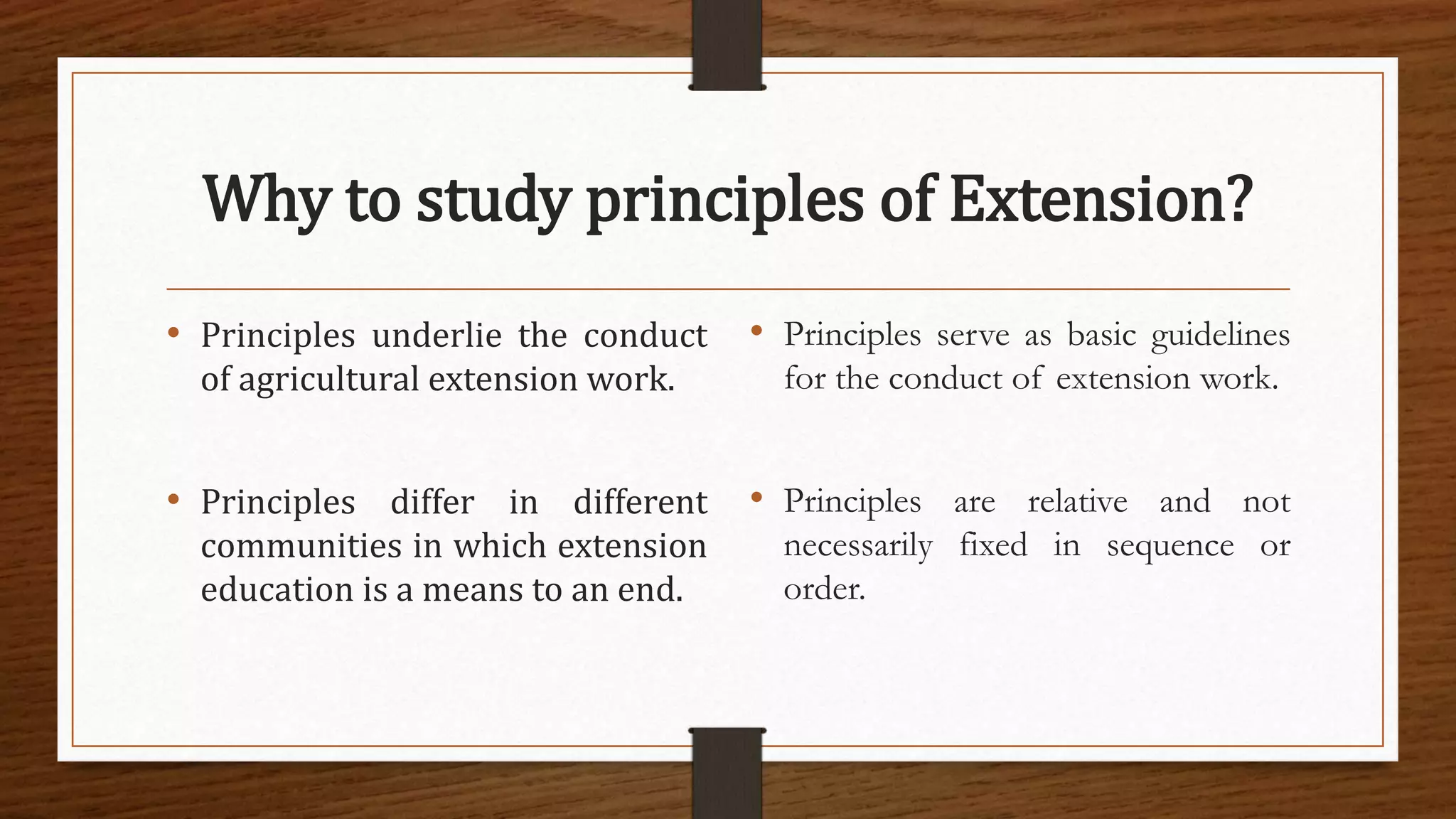 Principles of extension | PPTX