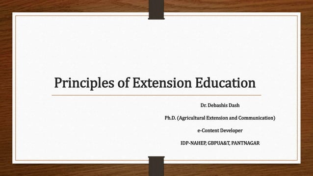 Principles of extension | PPTX