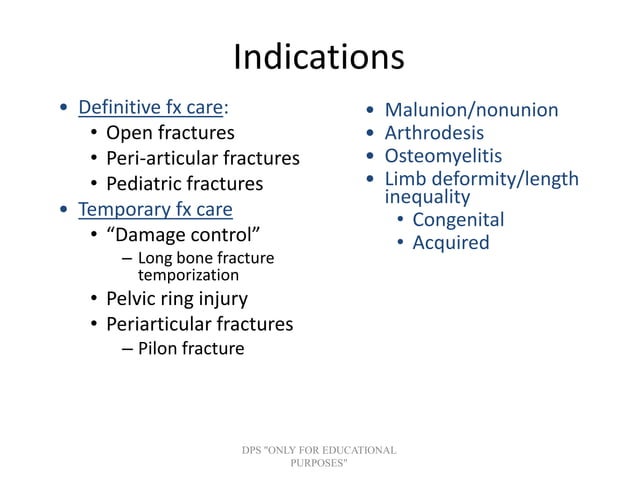 Principles of external fixator | PPT | First Aid | Injuries