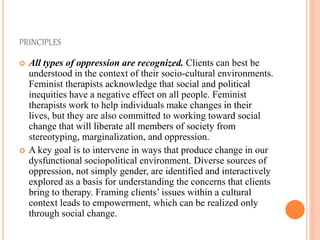 Principles of feminist therapy | PPTX