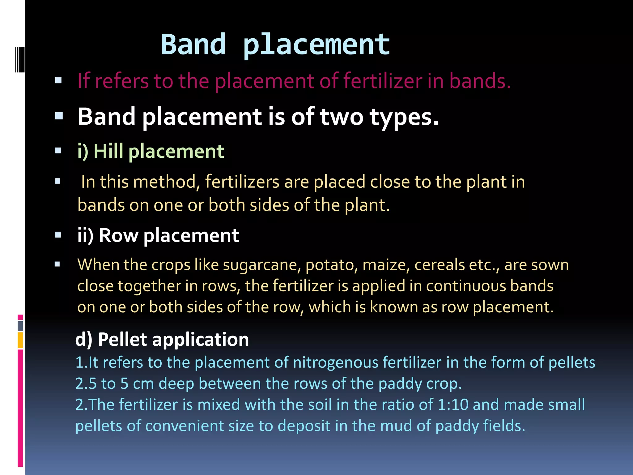 Principles of fertilizer application (IGKV RAIPUR C.G) | PPTX