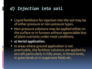 Principles of fertilizer application (IGKV RAIPUR C.G) | PPT
