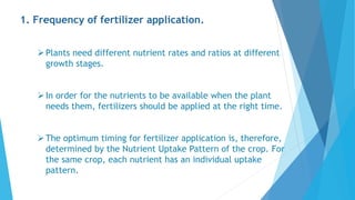 Principles of fertilizer application by vijay ambast | PPT | Free Download