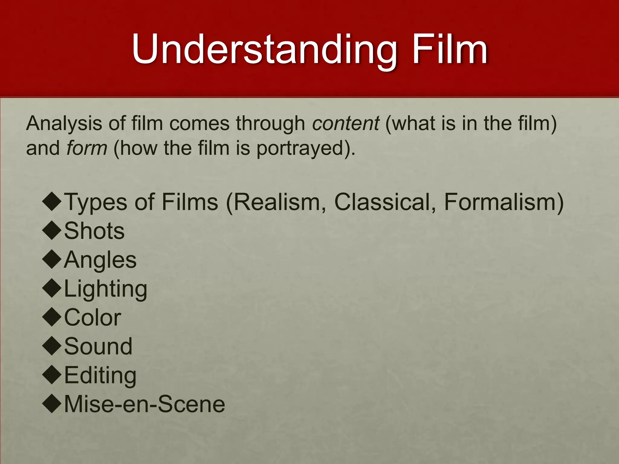 Principles of Film Theory | PPTX