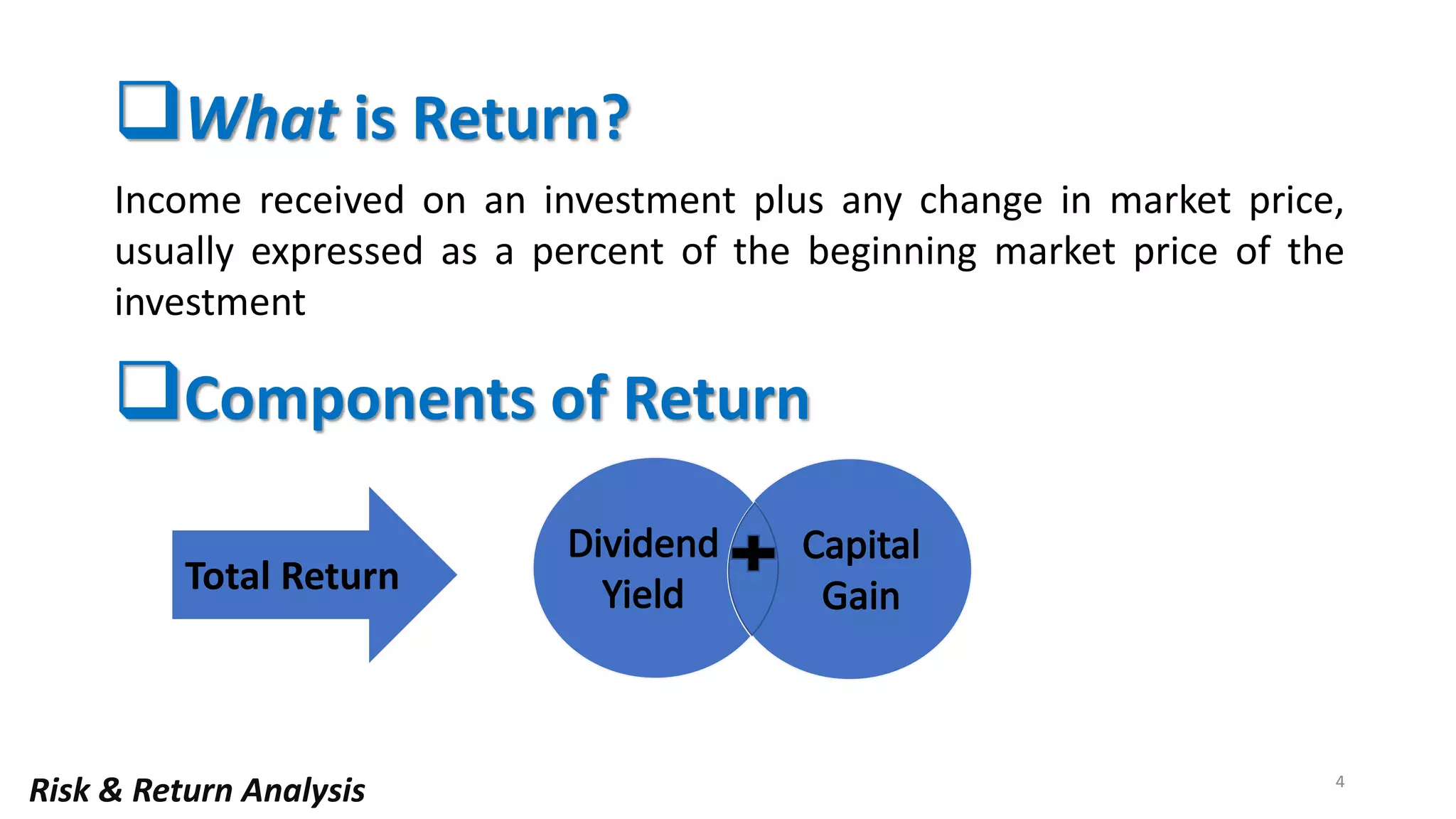 Risk and Return Analysis .ppt By Sumon Sheikh | PPTX