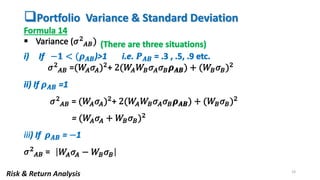 Risk and Return Analysis .ppt By Sumon Sheikh | PPTX