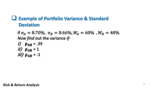 Risk and Return Analysis .ppt By Sumon Sheikh | PPTX