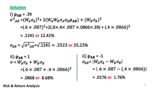 Risk and Return Analysis .ppt By Sumon Sheikh | PPTX