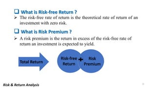Risk and Return Analysis .ppt By Sumon Sheikh | PPTX