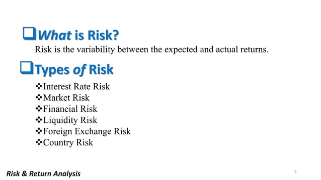 Risk and Return Analysis .ppt By Sumon Sheikh | PPTX | Stocks and Bonds ...