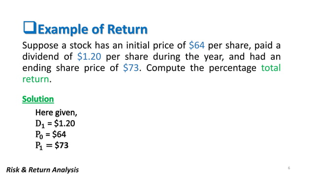Risk and Return Analysis .ppt By Sumon Sheikh | PPTX | Stocks and Bonds ...