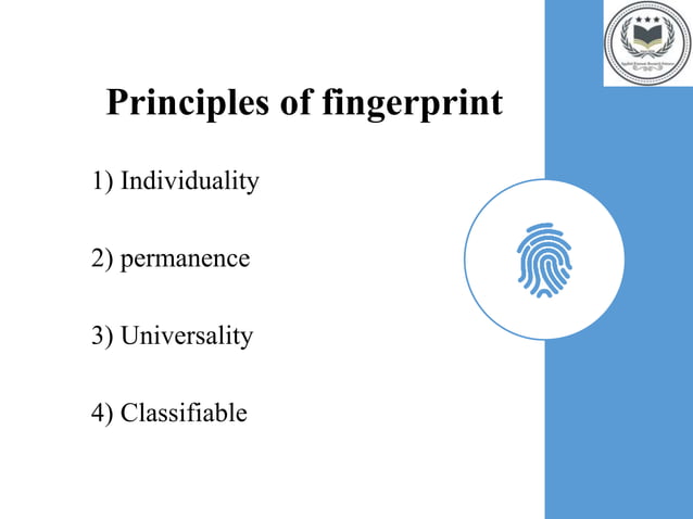 Principles of fingerprints | PPTX