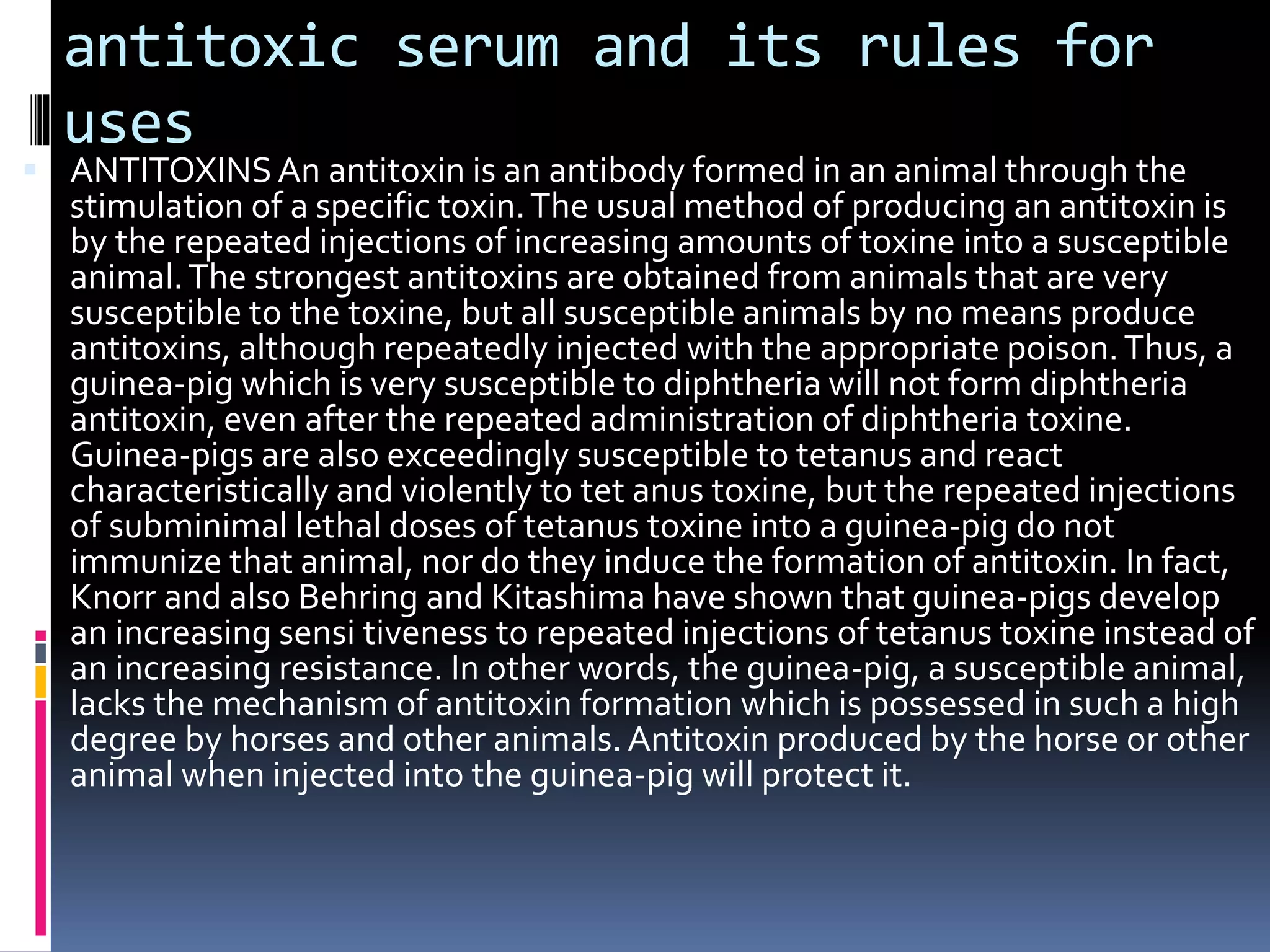 Principles of first aid and anti toxic serum and its uses | PPTX