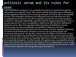 Principles of first aid and anti toxic serum and its uses | PPTX