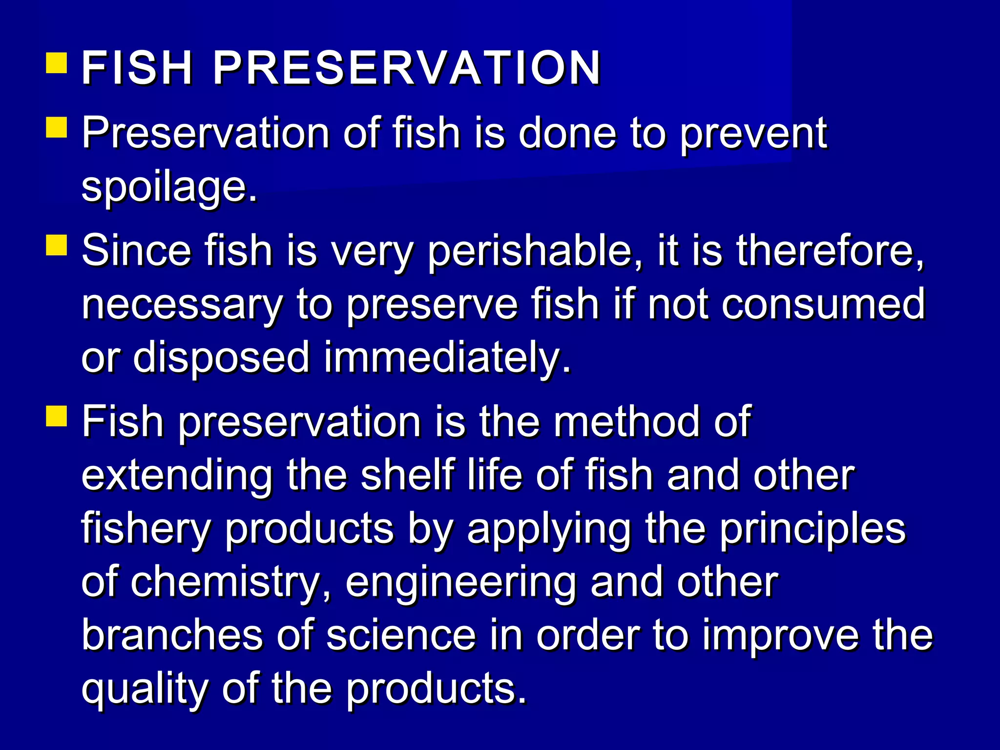 Principles of fish preservation and processing | PPT