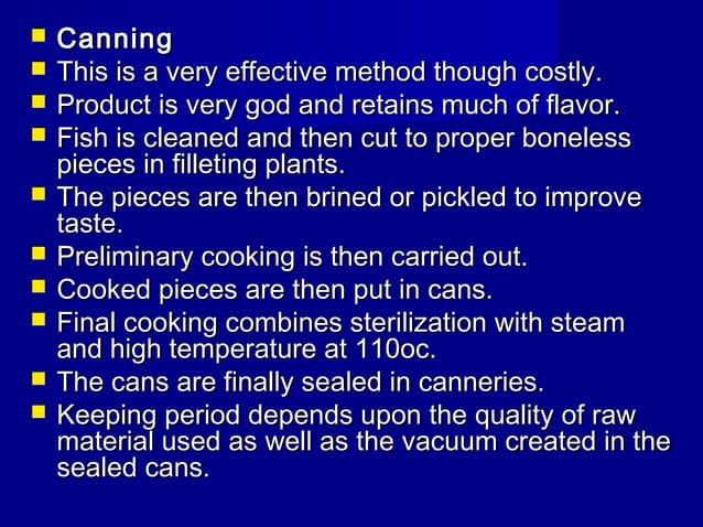 Principles of fish preservation and processing | PPT