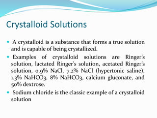 Principles of fluid and electrolyte therapy in animals | PPTX