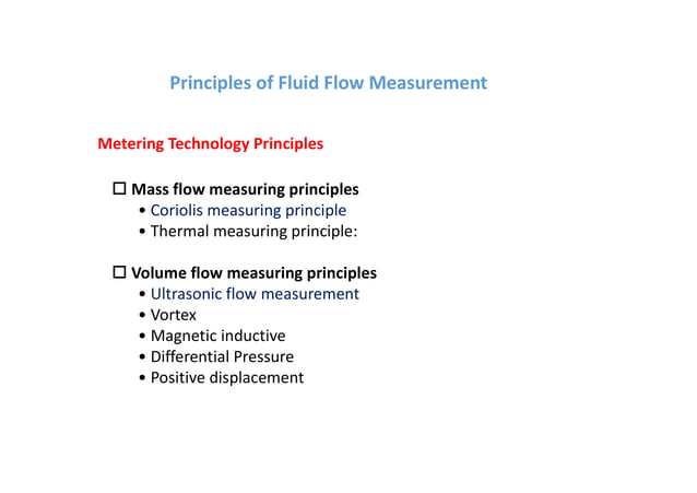Principles of Fluid Flow Measurement.pdf | Physics | Science