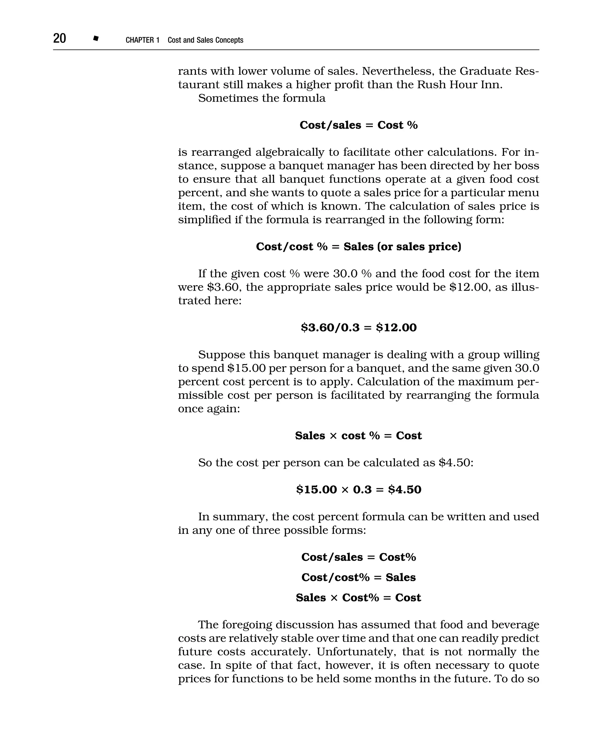 Principles of food beverage and labor cost controls | PDF