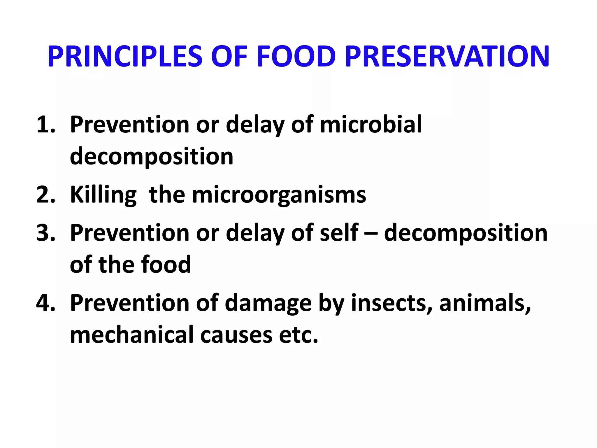 PRINCIPLES OF FOOD PRESERVATION SMG | PPTX