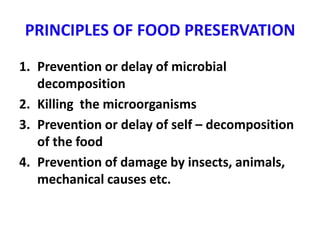 PRINCIPLES OF FOOD PRESERVATION SMG | PPTX