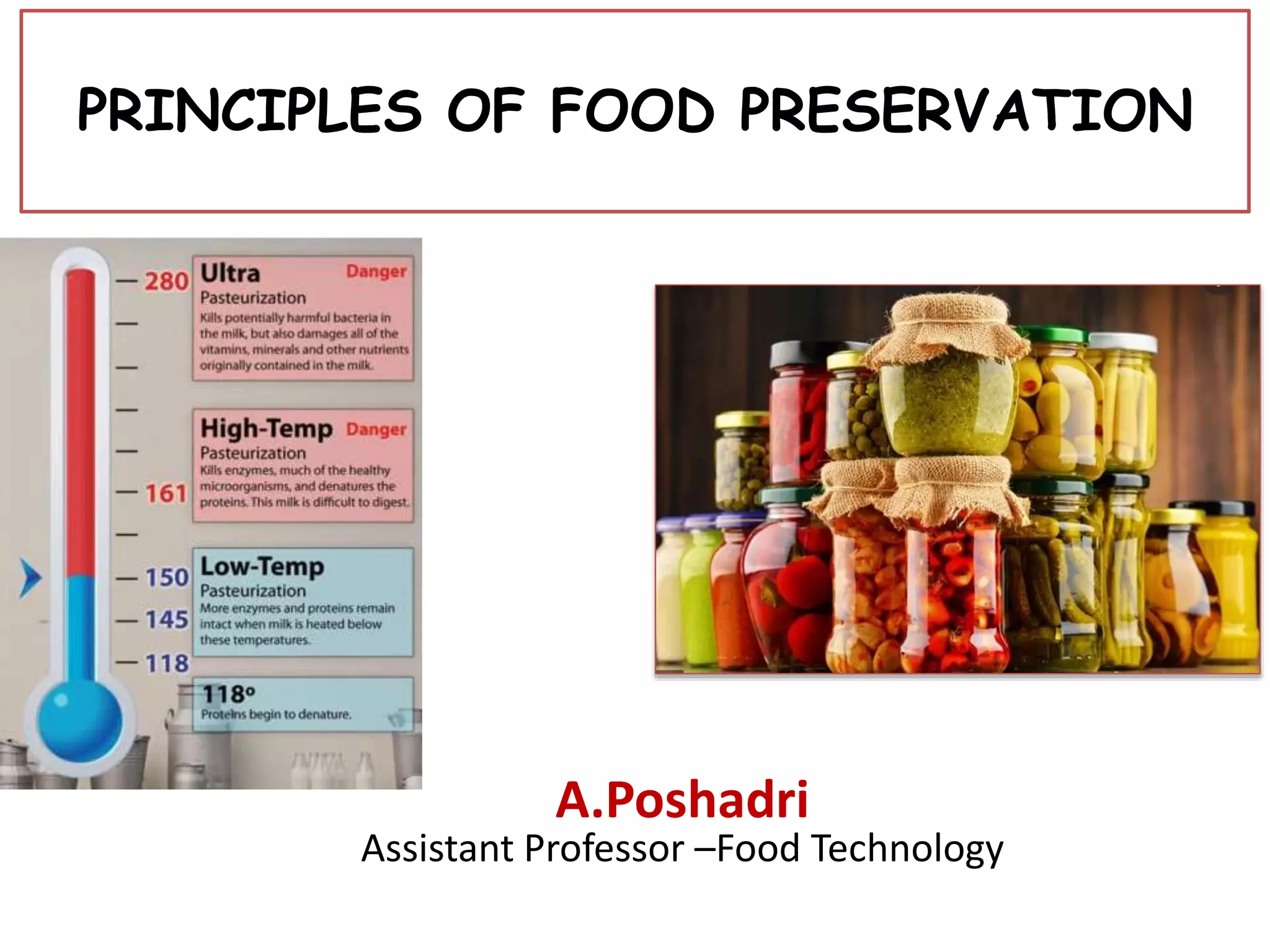 Principles of food preservation | PPTX
