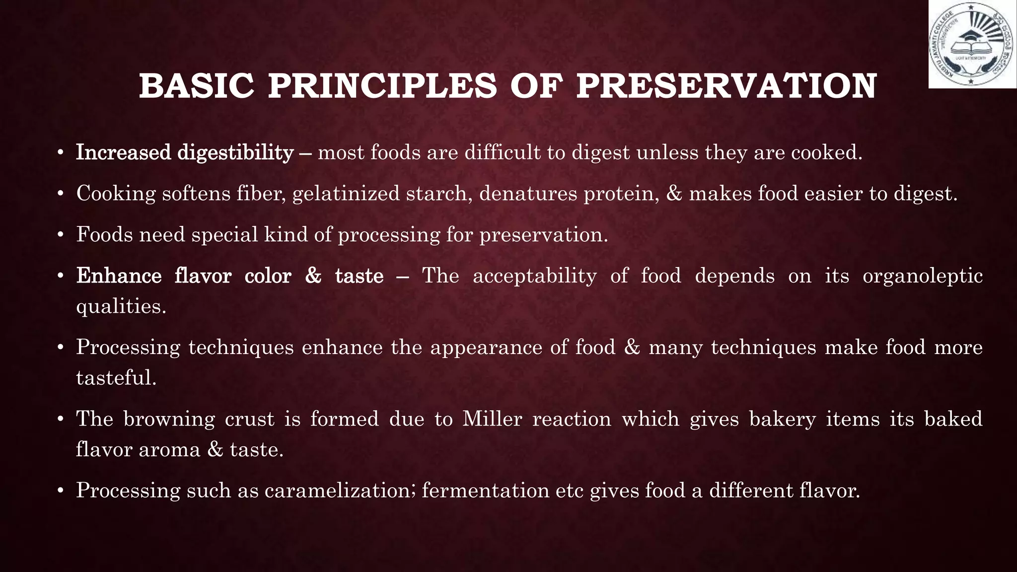 Principles of food preservation_ Dr. Sonia | PPTX