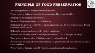 Principles of food preservation_ Dr. Sonia | PPTX