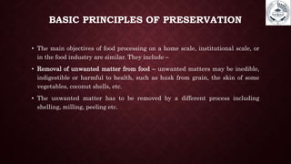 Principles of food preservation_ Dr. Sonia | PPTX