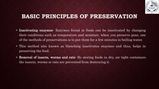 Principles of food preservation_ Dr. Sonia | PPTX