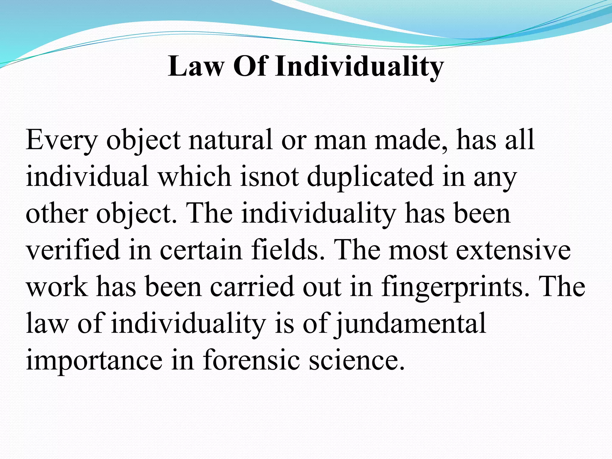 Principles of forensic science | PPTX