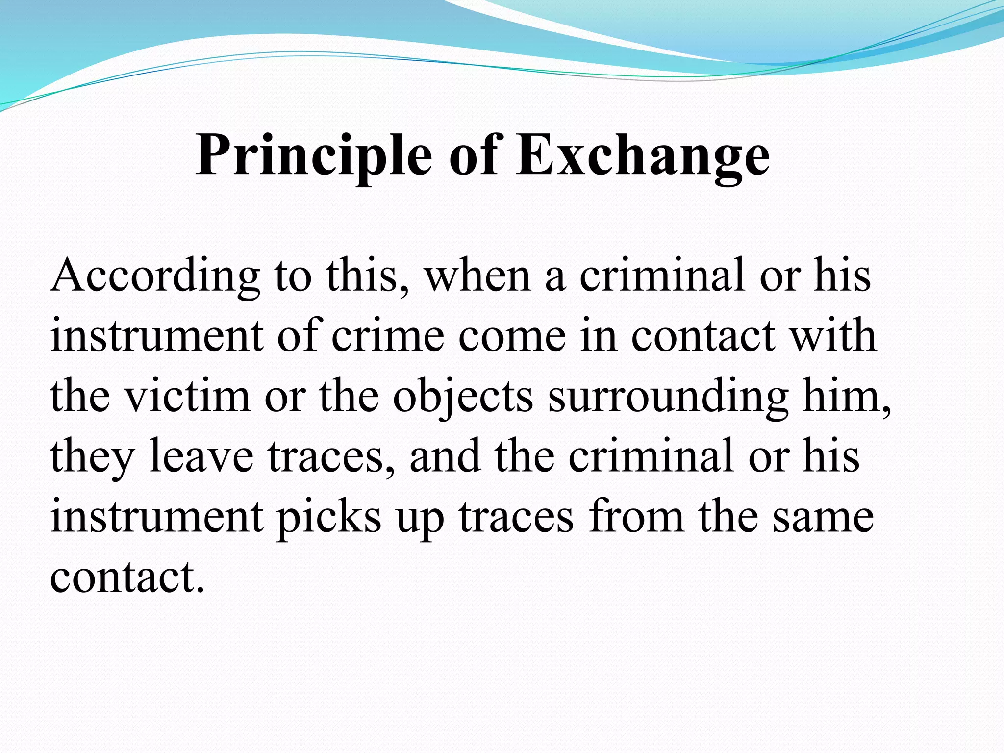 Principles of forensic science | PPTX