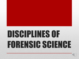 Principles of forensic science | PPTX