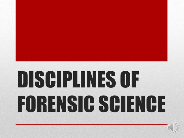 Principles of forensic science | PPTX
