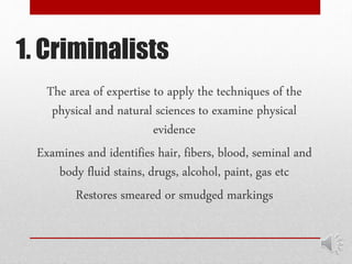 Principles of forensic science | PPTX